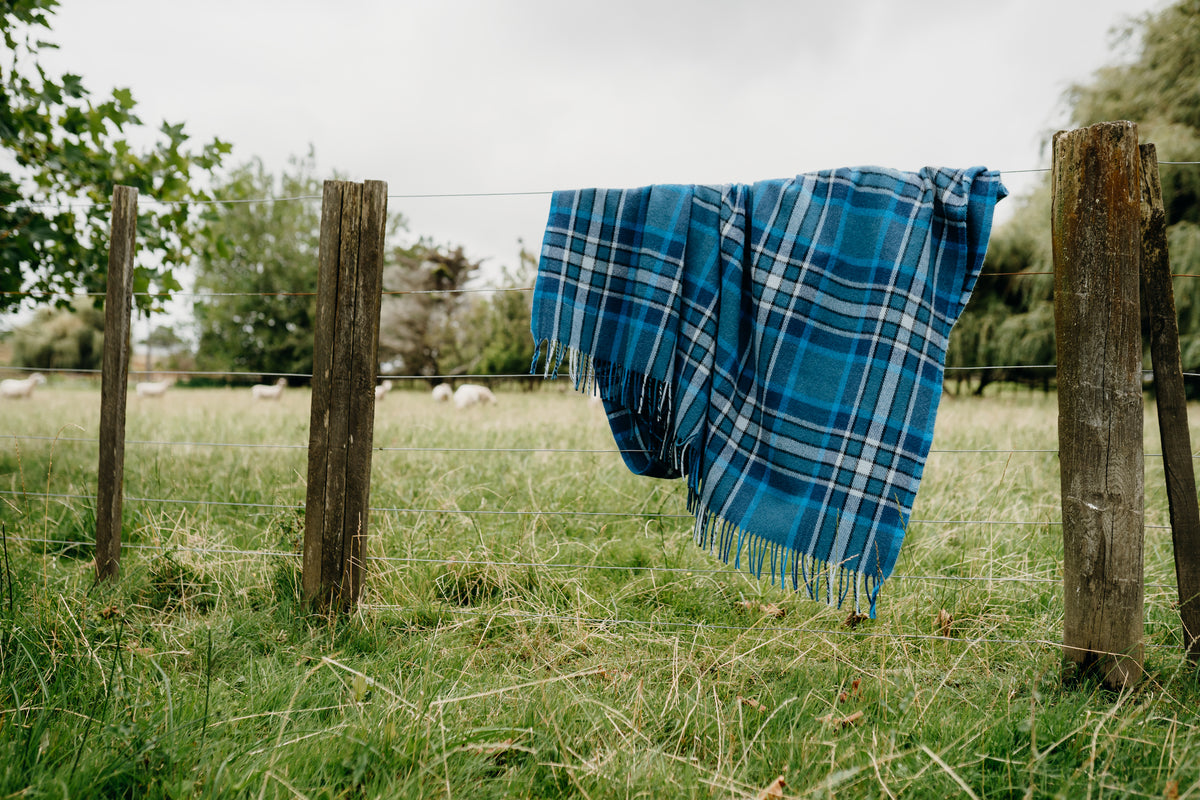 Adventure Awaits (New Wool): "Double Denim" TRAVEL RUG – Fresh Retro Love