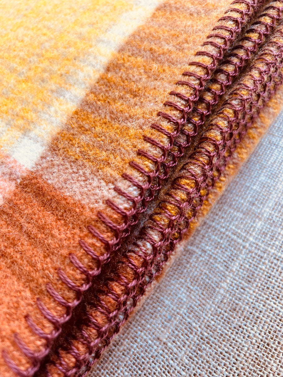 Super Thick Exceptional Terracotta SINGLE New Zealand Wool Blanket ...