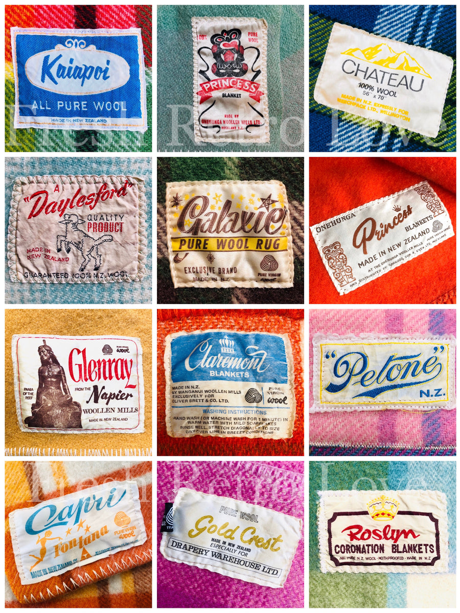 Label Love A3 ART PRINT, New Zealand Wool Blanket Labels Kiwiana ...